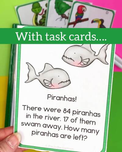 Addition and Subtraction Word Problems Within 100 Story Problems Rainforest