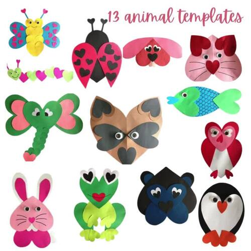 I Heart Animals | Valentine's Day Craft | Art Project for Bulletin Board