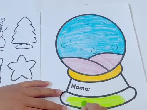 Snow Globe Template Lesson | Snow Globe Craft Winter Christmas | TPT