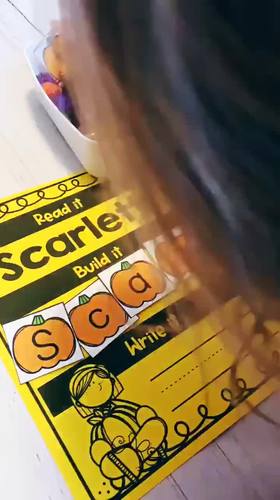 Editable Fall Spelling Center | Word Building | Learn to Write Your Name