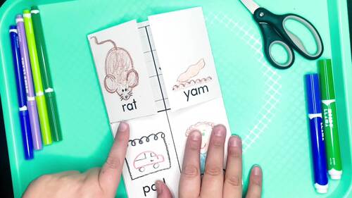 CVC Word Sentence Writing Foldables by Rise and Shine Resources | TPT