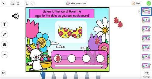 Easter Spring Phonemic Awareness Preloaded Seesaw Listening Activities