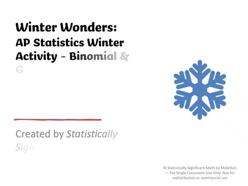 AP Stats Binomial & Geometric Probabilities - Winter Worksheets and ...