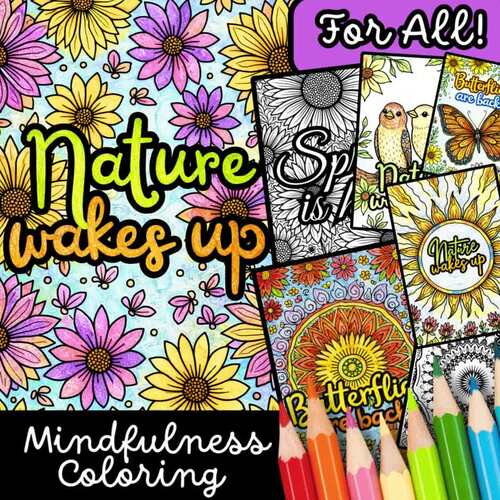 Goodbye Winter Hello Spring Coloring Pages Printable | Spring Mandala ...