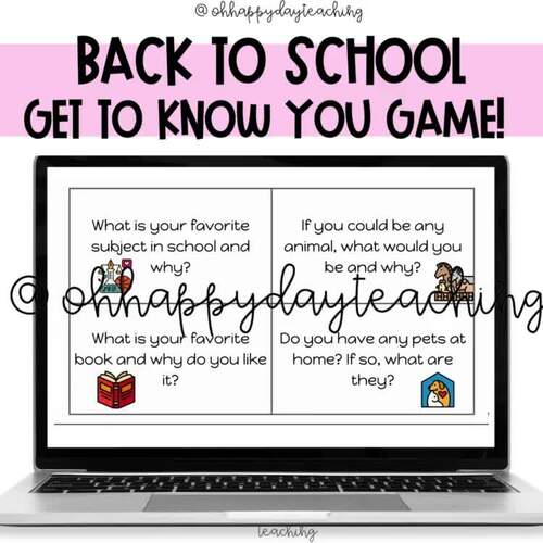 Back to School Get to Know you Game. Quiz, Quiz, Trade, Get-To-Know-You.