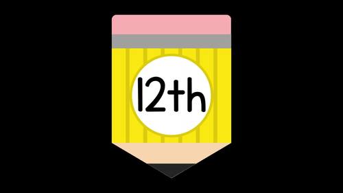 Pencil Pennant Banner for Bulletin Boards and Classroom Decoration