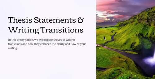 Essential Composition Skills: Thesis Statements and Transitional Phrases