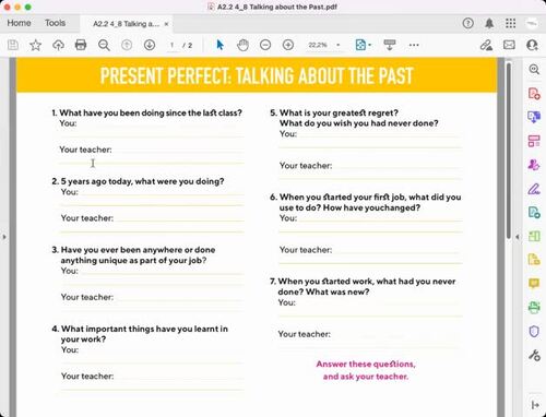 ESL Elementary Lesson: Practise Talking about the Past by ESL Class ...