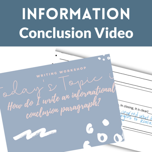 Informational Writing Sentence Starters conclusion Middle school high ...