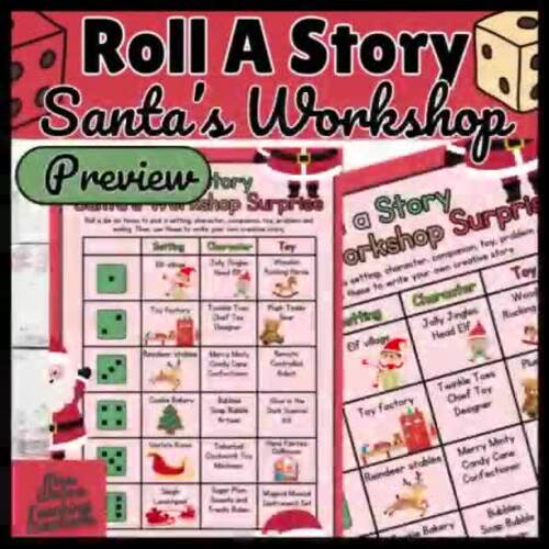 Christmas Creative Writing Activity: Roll a Story Santa's Workshop ...