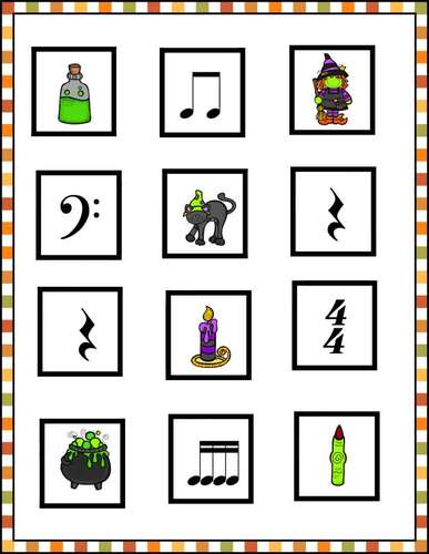Halloween Bingo, Elementary Music, Grades k - 3, Sub Tub by TEACH KIDS ...