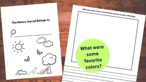 Nature Walk Journal - Sensory Based by Barefoot Learning | TPT