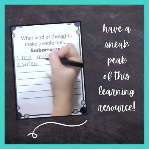 Thoughts and Feelings: Worksheets for Elementary Students | TPT