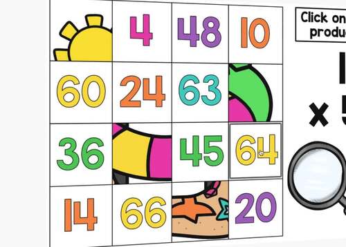 Mystery Picture Multiplication Fact Fluency Practice Digital Math Boom ...