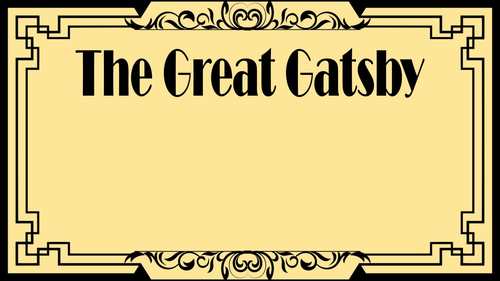 The Great Gatsby Theme Characterization and Symbolism Activity | TPT