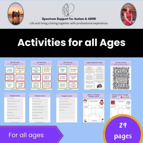 Self Talk Cognitive Reframing ADHD Support Autism Helper Adults Kids ...