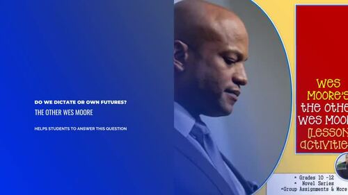 THE OTHER WES MOORE [LESSON ACTIVITIES] by The Angry Teacher Store
