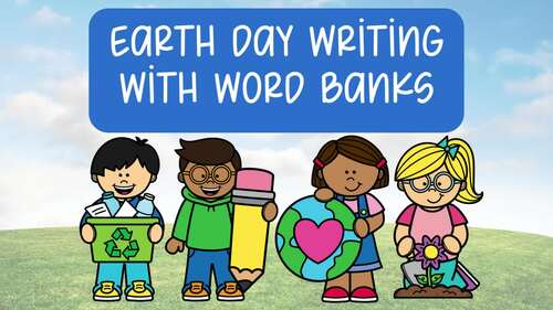 Earth Day Sentence Writing Nature Worksheets Spring PreK Kindergarten ...