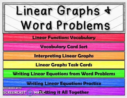 Linear Graphs & Word Problems by Math Made Modern | TPT