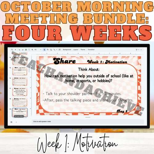 SEL Morning Meeting Lesson Slides 3rd 4th 5th Grade, October SEL Lesson ...