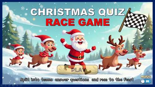 Christmas Classroom Game | Editable Quiz Race for 4 Teams by GameCraft ...