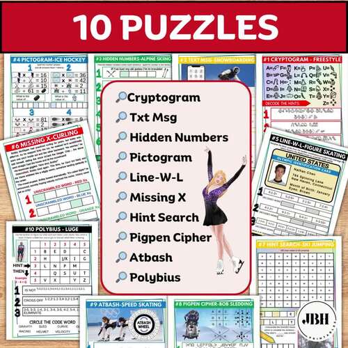 Winter Olympics Escape Room Printable for Kids & Teens, Winter Sports ...