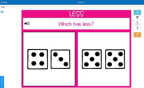 Less | Distance Learning | Boom Cards™ by Freckled in Kinder | TPT