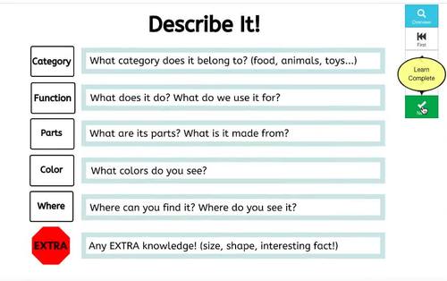 Describe It! Summer Speech Therapy Boom Cards by Sharon Burgess Ortho