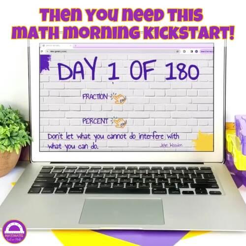 180 Day Math Daily Practice for Middle School by Matemaths | TPT