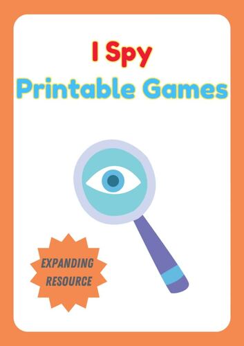 I Spy Printable Games [Expanding Resource] by Play-Teach-Learn | TPT