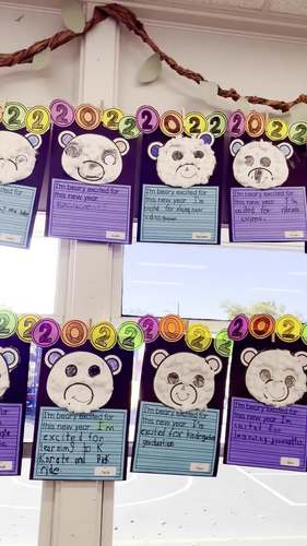 New Years Craft l Beary Excited for the New Year l New Years 2024 Craft