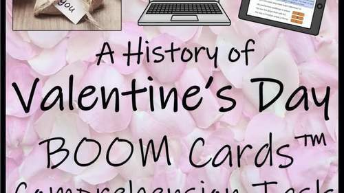 Valentine's Day BOOM Cards™ Comprehension Activity 3rd & 4th Grade