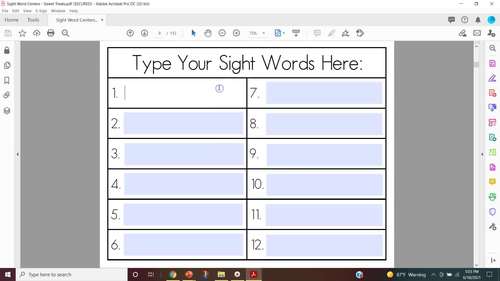 Sight Word Centers: Sweet Treats {EDITABLE} by Little Playful Learners