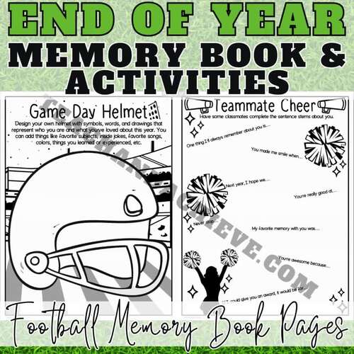 End of Year Memory Book, Last Week of School Activity, End of Year ...