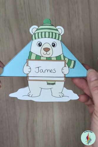 Polar Bear Craft, Winter Bookmarks With January Reading Challenge Log ...