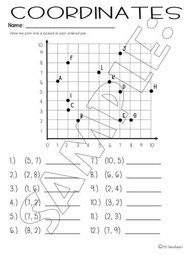Coordinates Packet with Key Vocabulary by Unique in Elementary | TPT
