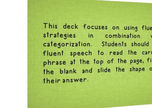 Fluency Categories Stuttering Strategy Carrier Phrases Boom Cards