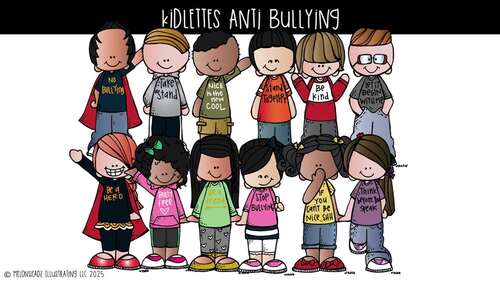 Kidlettes clip art, Anti Bullying clip art COMBO PACK by Melonheadz Clipart