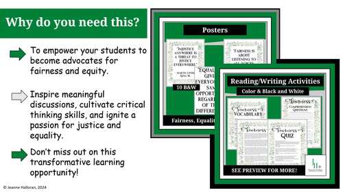 Spring Activities and Posters | Character Trait - Fairness | High School
