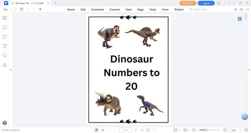 Dinosaur Kindergarten End of Year Review Numbers to 20 Packet Math ...