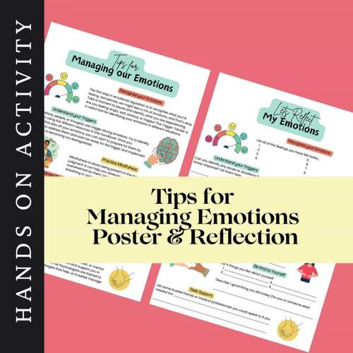 Managing Stress Emotions Activity Emotional Support Anxiety ADHD Autism ...