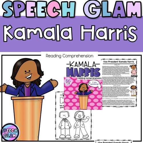 Kamala Harris Biography and Reading Comprehension by Speech Glam Resources