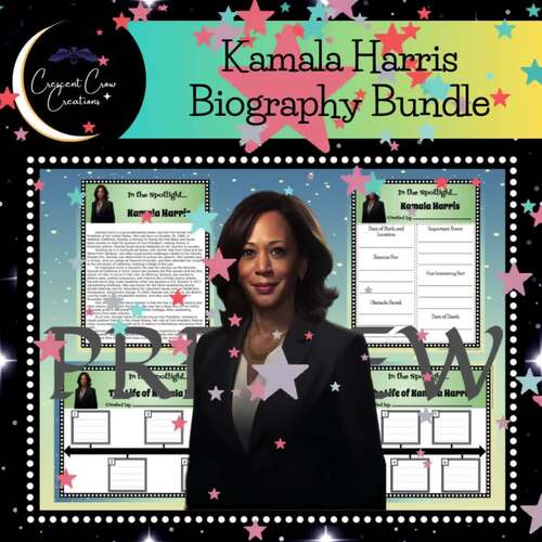 Women's History Kamala Harris Biography Bundle Research Project | TPT