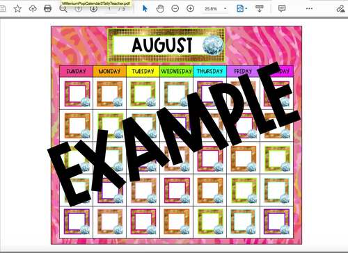 Millennium Pop Classroom Decor | Calendar Bundle by The Tally Teacher