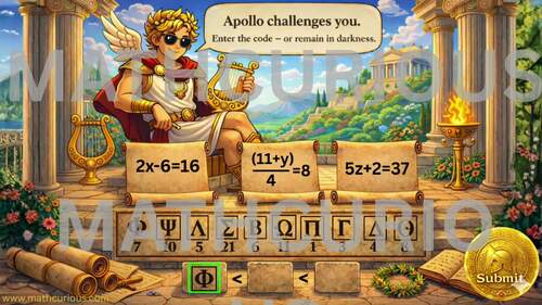 Algebra Escape Room Adventure Bundle 1&2 Instant Feedback, Greek Mythology