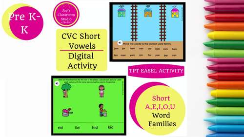 Short Vowels | Long Vowels | Digital Activities | Word Work Centers