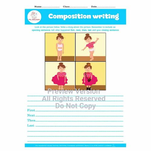 COMPOSITION WRITING WORKSHEET | Writing Skills | Creative Story | ESL | ABA