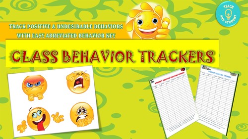 Class Behavior Trackers (With Easy Abbreviated Keys) by TEACH ANY STUDENT