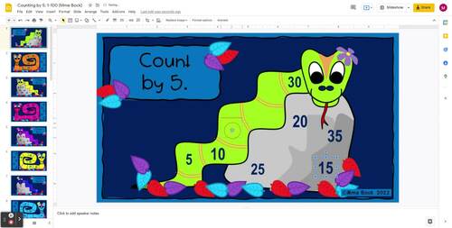 Skip Counting by 5 up to 100: Google Slides™ by GroovyGarden | TPT