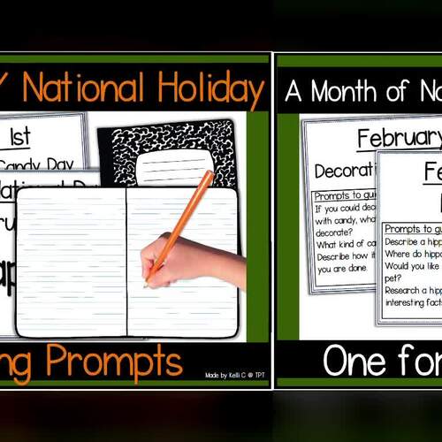 Journal Writing Prompts For The Daily National Holidays in February by ...